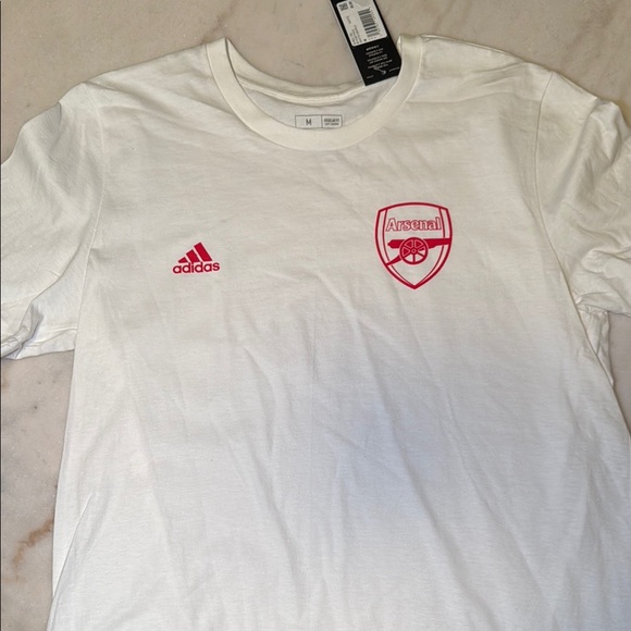 adidas | Shirts | Adidas Arsenal White Tshirt | Poshmark